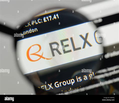 Milan Italy November 1 2017 Reed Elsevier Relx Group Logo On The