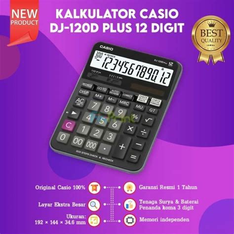 Jual Calculator Casio 10 12 14 16 Digit Kalkulator Dasar Garansi