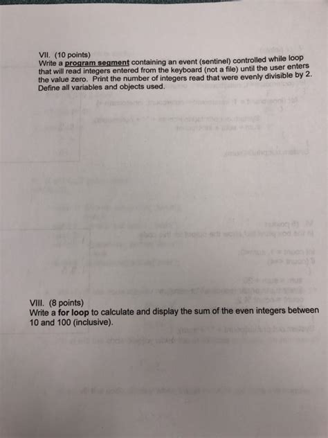 Solved Vii 10 Points Write A Program Se That Will Read