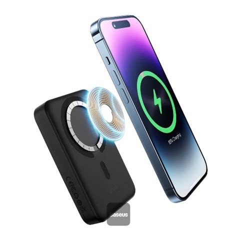 Baseus 10000mAh Magnetic Mini Wireless Fast Charge Magsafe Power Bank ...