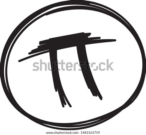 Pi Number Hand Drawing Pi Number Stock Vector Royalty Free 1483163759