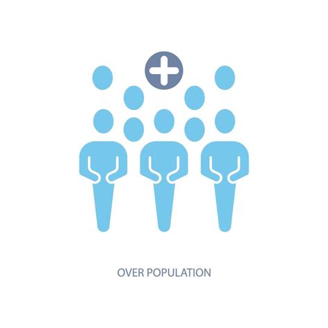 Over Population Concept Line Icon Simple Element Illustration Over