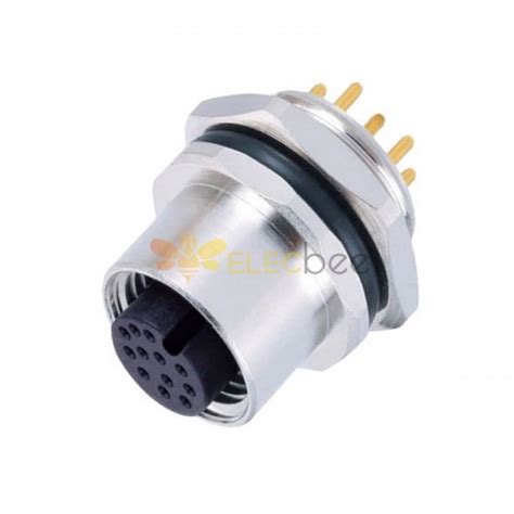 10pcs M12 12 pin Female Connector A-Code Female PCB Mount Receptacle ...