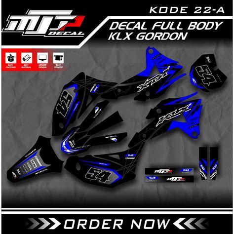 Jual Decal Stiker Klx Gordon Full Body Sticker Custom Klx Gordon Superglossy Motif Grafis Keren
