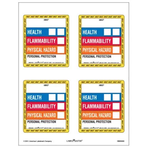 Hazcom Hmis Laser Label 3 14 By 4 Paper Hazcom Labels