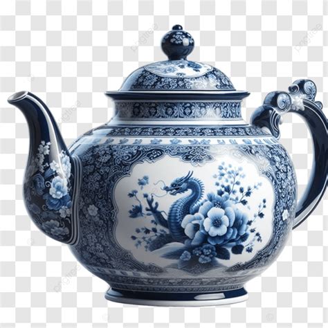 손으로 그리는 찻주전자 컵 파란색 차 세트 Png 일러스트 및 이미지 에 대한 무료 다운로드 Pngtree