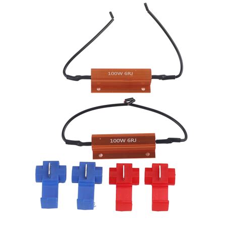 2pcs 100w6rj Short Circuit Load Resistor Led Turn Signal Decoding