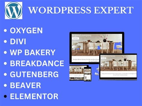 Wordpress Website Oxygen Wp Bakery Gutenberg Elementor Seo