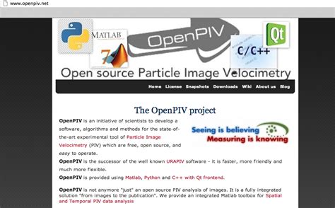 PDF Screenshot Of The Openpiv Net Website With The OpenPIV Software Used In The Article