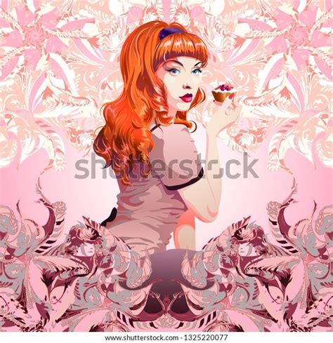 Vector Pin Up Illustration Depicting Sexy Girl Stock Vector Royalty