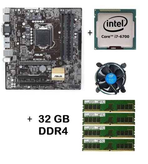 Kit Asus Scheda Madre Socket Lga 1151 Cpu Processore Intel I7 6700 32gb