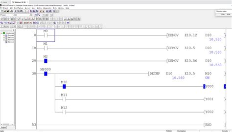 Plc Easy ตัวอย่างการเปรียบเทียบทศนิยม Fx3u