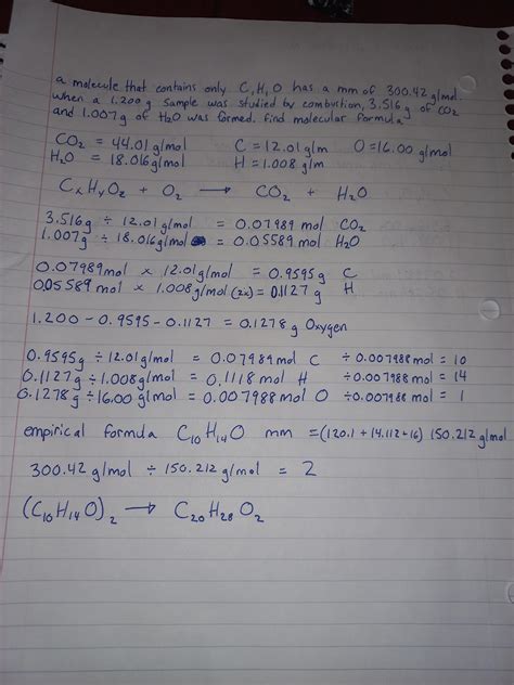 Could Somebody Double Check My Work For Me Thanks Rchemistryhelp