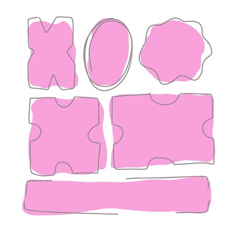 Premium Vector Collection Set Of Hand Drawn Line Frame Border Blank For Quote Text Box Think