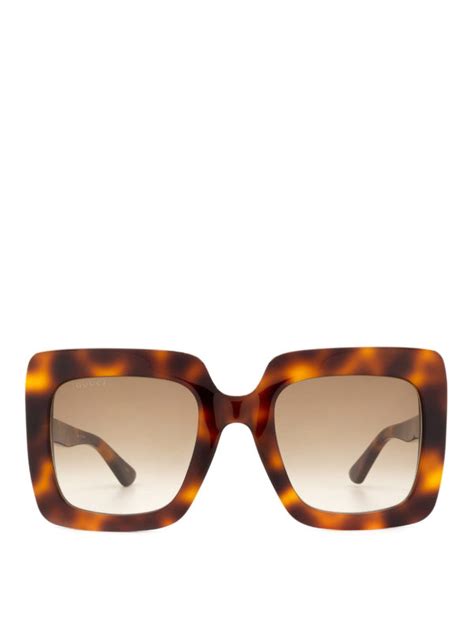 Sunglasses Gucci Havana Acetate Oversized Sunglasses Gg0328shavana