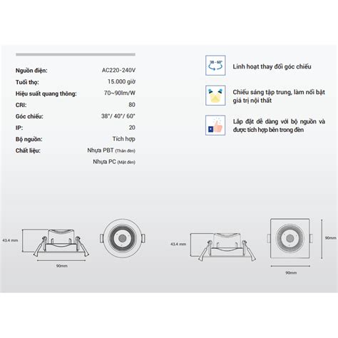 Mua Đèn Led âm trần Panasonic Downlight DN CHỈNH GÓC xoay góc chiếu điểm giá rẻ nhất TecKi Vn