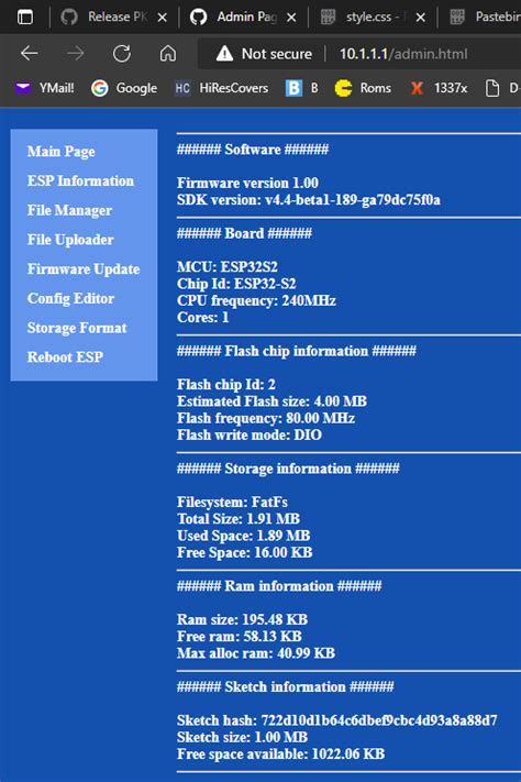 Admin Page · Issue 56 · Stoogedesp32 Server 900u · Github