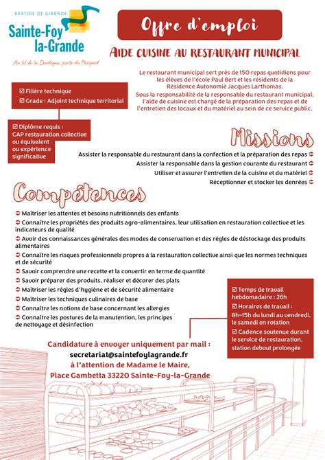 La Commune Recrute Sainte Foy La Grande Bastide De Gironde Aux