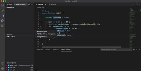 Debug Ballerina Programs