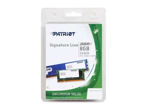 Patriot Signature Line 8gb 2 X 4gb Ddr3 1333 Pc3 10600 Desktop Memory Model Psd38g1333kh