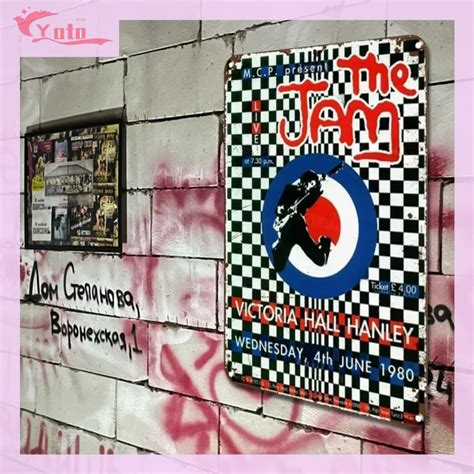 Yotableth Vintage Metal Plate Band ภาพวาดเหล็กสี่เหลี่ยม Wall Art