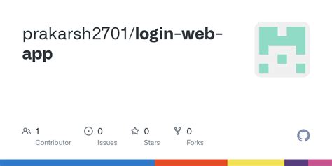 Github Prakarsh Login Web App