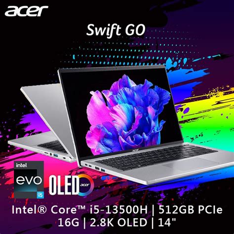 【acer宏碁】 Swift Go Sfg14 71 54ew 銀 I5 13代處理器 輕薄文書 蝦皮購物