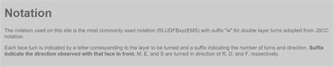 Notation Cubing History
