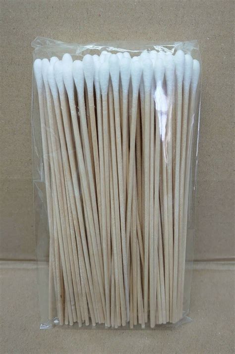 200 Pc Cotton Swab Applicator Q Tip Swabs 6in Extra Long Wood Handle Ebay