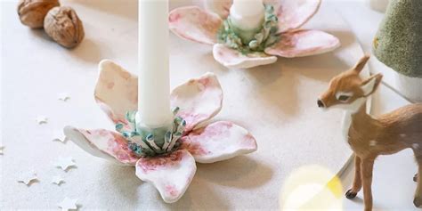 DIY déco fabriquer un bougeoir en pâte autodurcissante Noël antique