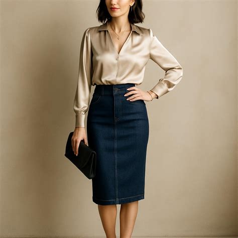 15 Denim Pencil Skirt Outfit Ideas For Every Season And Occasion