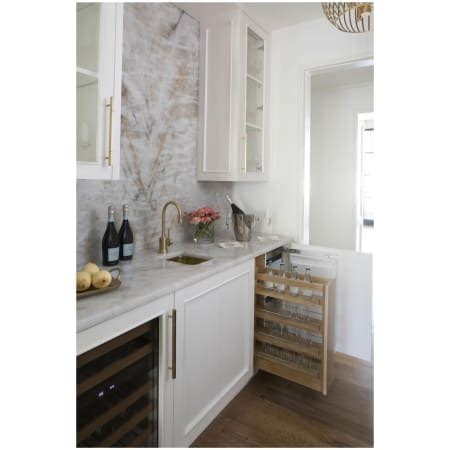 Rev A Shelf 448 BCSC 5C Wood Classics 5 W Pull Out Base Cabinet Slide Out Organizer With Soft