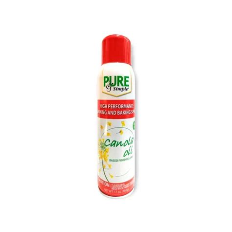 Pure And Simple High Performance Cooking Baking Spray Canola Oil 482g