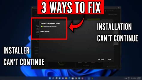 3 Ways To Fix Nvidia Geforce Experience Installation Cant Continue