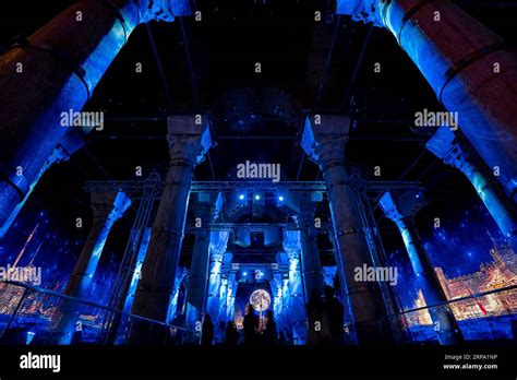 Laser Light Show At Theodosius Cistern Serefiye Sarnici Istanbul