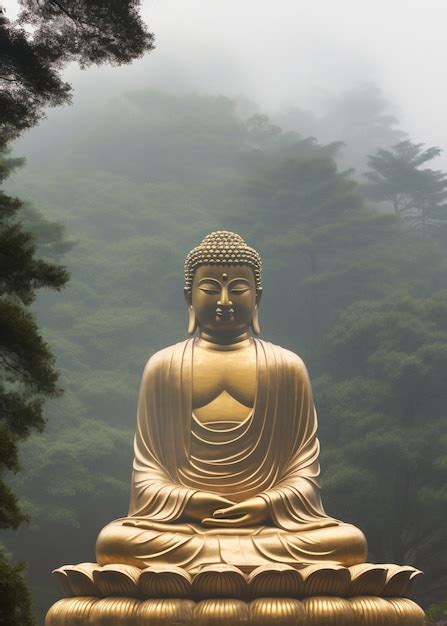 Free Photo View Of Golden Buddha Statue