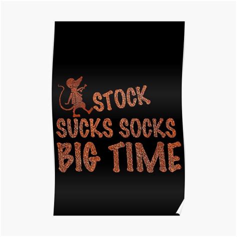 Rusty Rat Biker Stock Sucks Socks Rust Red Poster By Karenlincoln