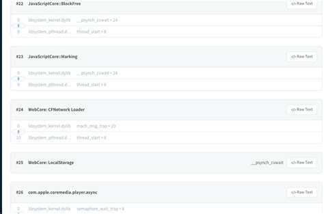Ios EXC BAD ACCESS SIGSEGV In WebCore UserGestureIndicator ProcessingUserGesture Stack