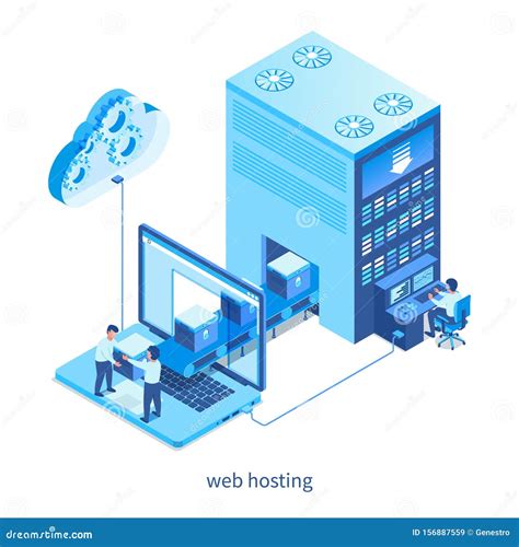 Web Hosting Concept Stock Illustration Illustration Of Infographic 156887559
