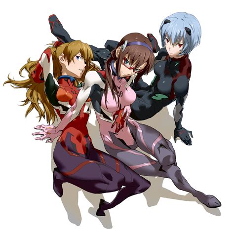 Souryuu Asuka Langley Ayanami Rei And Makinami Mari Illustrious Neon