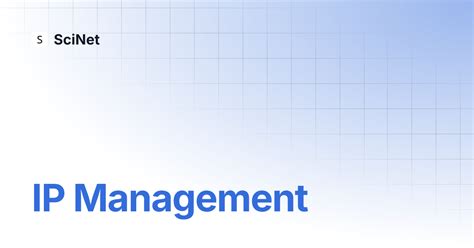 Ip Management Scinet