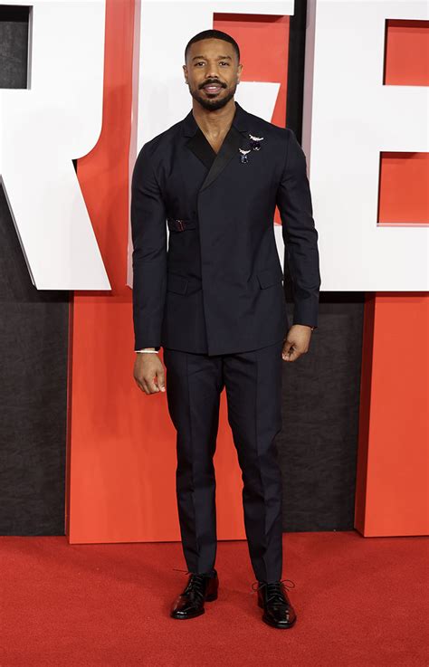 Michael B Jordan Wore Prada To The Creed Iii London Premiere Red