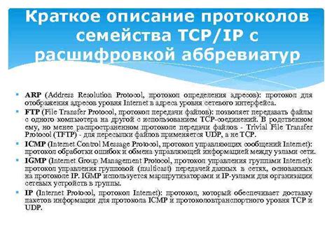 Протоколы Tcp Ip Общая информация Стек протоколов Tcp Ip