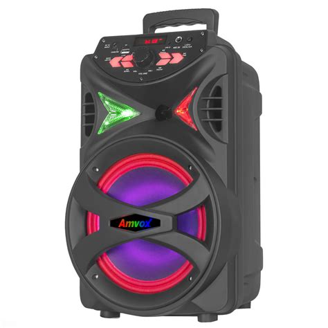 Caixa De Som Amvox Hit Portátil Amplificada 250w Rms Com Led Bluetooth