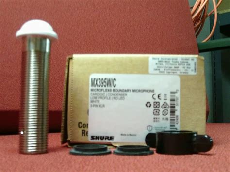 Shure MX395 Microflex Low Profile Boundary Microphone White Reverb