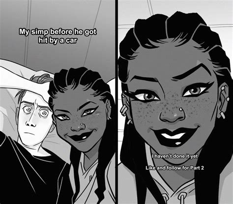 An Animated Comic Strip With Two Women And One Man Looking At The Camera While Another Woman