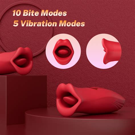 Fellare Mouth Biting Vibrator 10 Biting And 5 Vibrating Modes For Nipple Clit Stimulation
