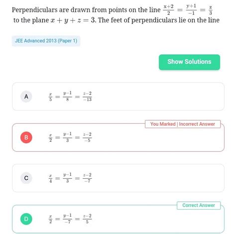 Perpendiculars Are Drawn From Points On The Line 2x2 −1y1 3z To The