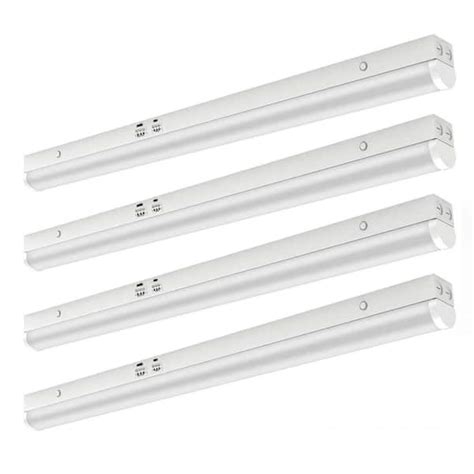Sunlite 4 Ft 300 Watt Equivalent Integrated Led White Linkable Strip Light Fixture 5000k Non