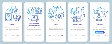 Self Development Onboarding Mobile App Page Screen With Concepts 3092872 Vector Art At Vecteezy
